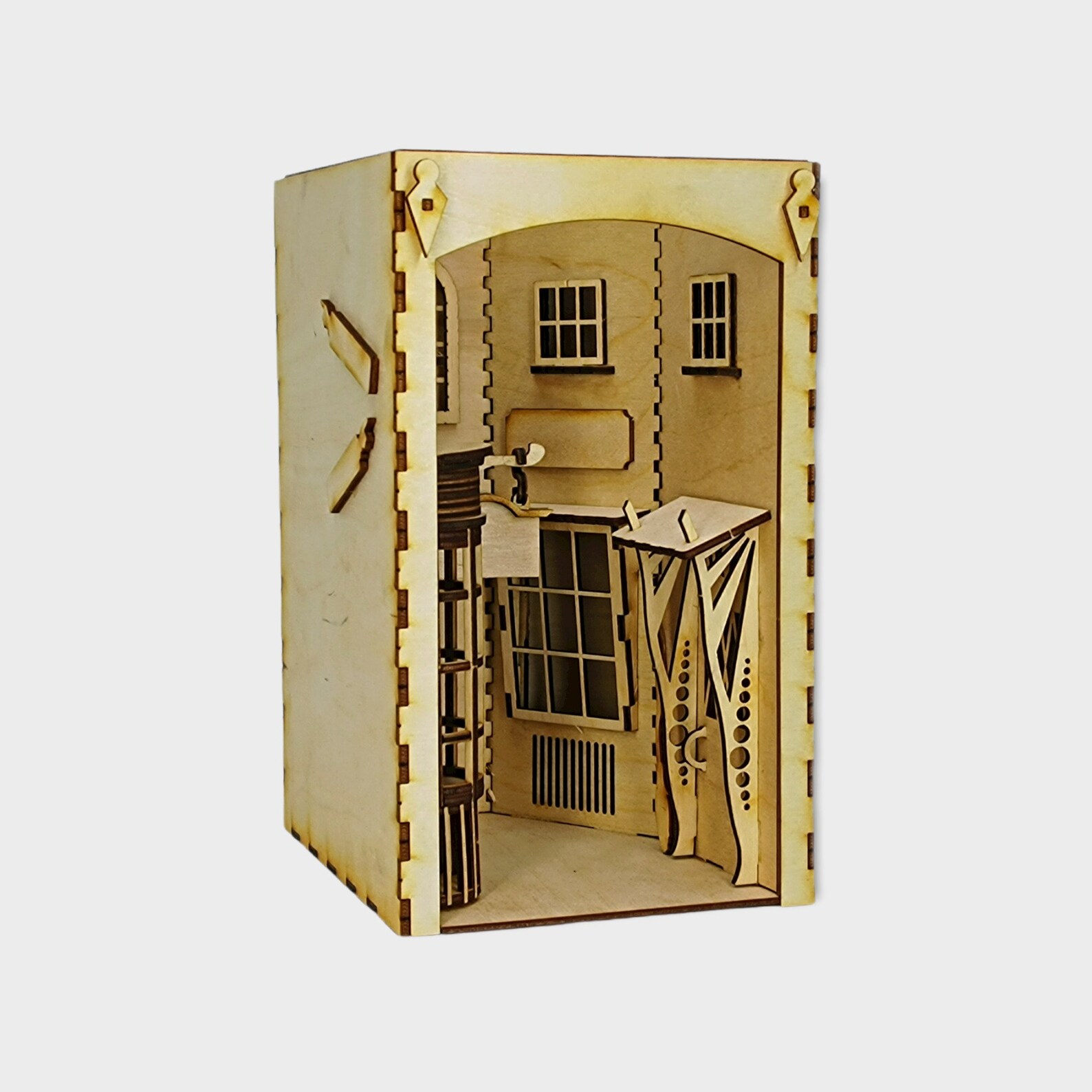 Knockturn Alley Book Nook Kit for Bookshelf / Bookcase End - Etsy
