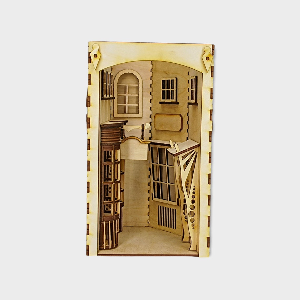 Knockturn Alley Book Nook Kit for Bookshelf / Bookcase End - Etsy