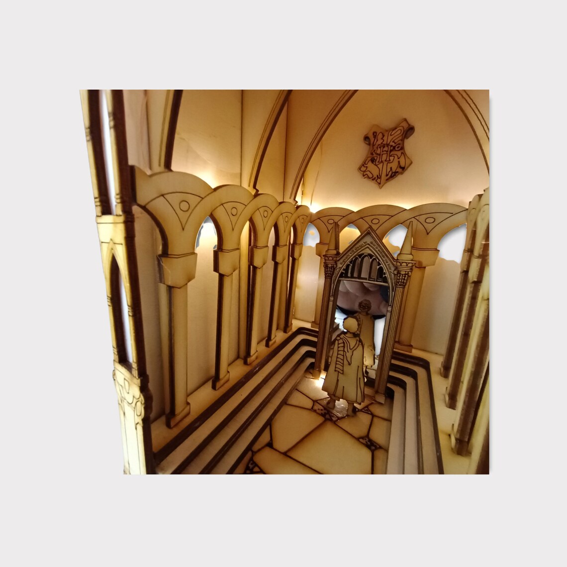 Book Nook Kit the Wizards Hall Cathedral Bookshelf / Bookcase - Etsy Sweden