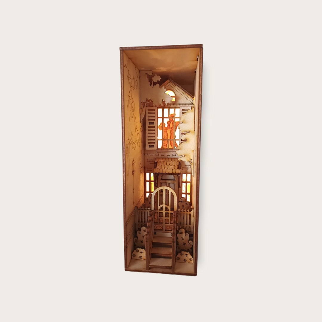 House Book Nook 3D Model Kit DIY Arts and Crafts Excellent - Etsy