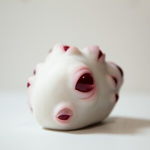 Weird Alien Lifeform, Art Doll Creature With Red Eyes, Round Evil Eye ...