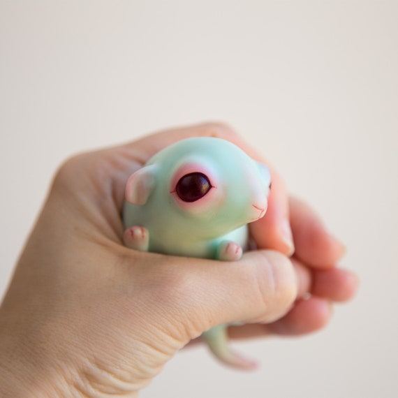 Turquoise Sculpture of Mice Ooak Weird and Creepy Cute - Etsy