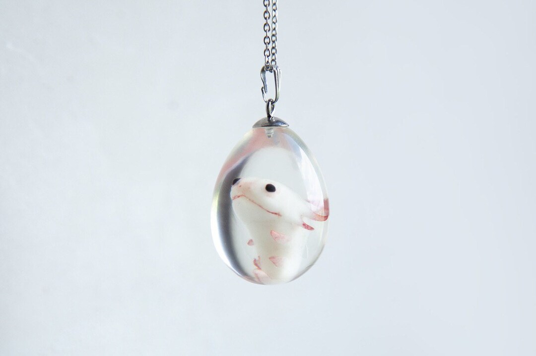 OOAK Weird Axolotl in Creepy Cute Handmade Pendant. Fantasy Cryptid ...
