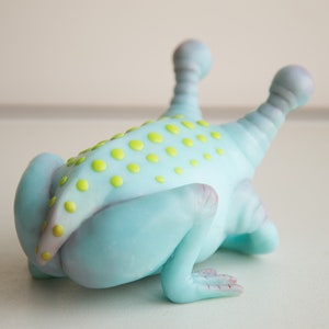 Strange Frog and Toad Statue, Sad Ooak Animal Art Doll Daniel Johnston ...