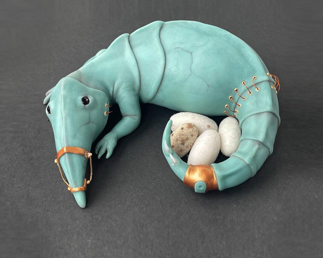 OOAK Creepy Alien Dragon Doll With Its Eggs: Polymer Clay Weird ...
