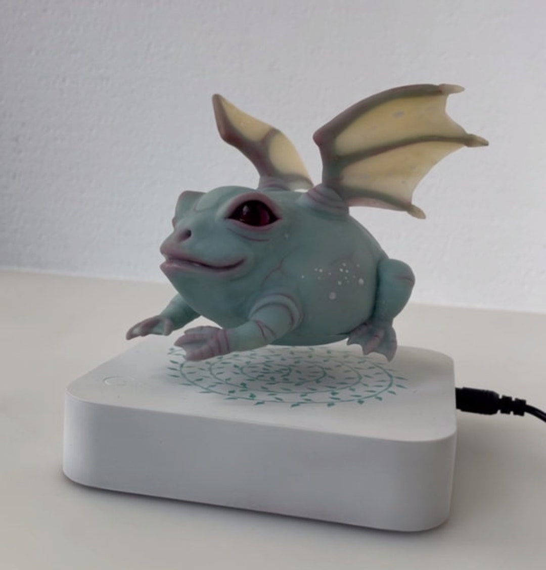 Levitating Frog Sculpture With Dragon Wings Weird and Magic Frog Doll ...