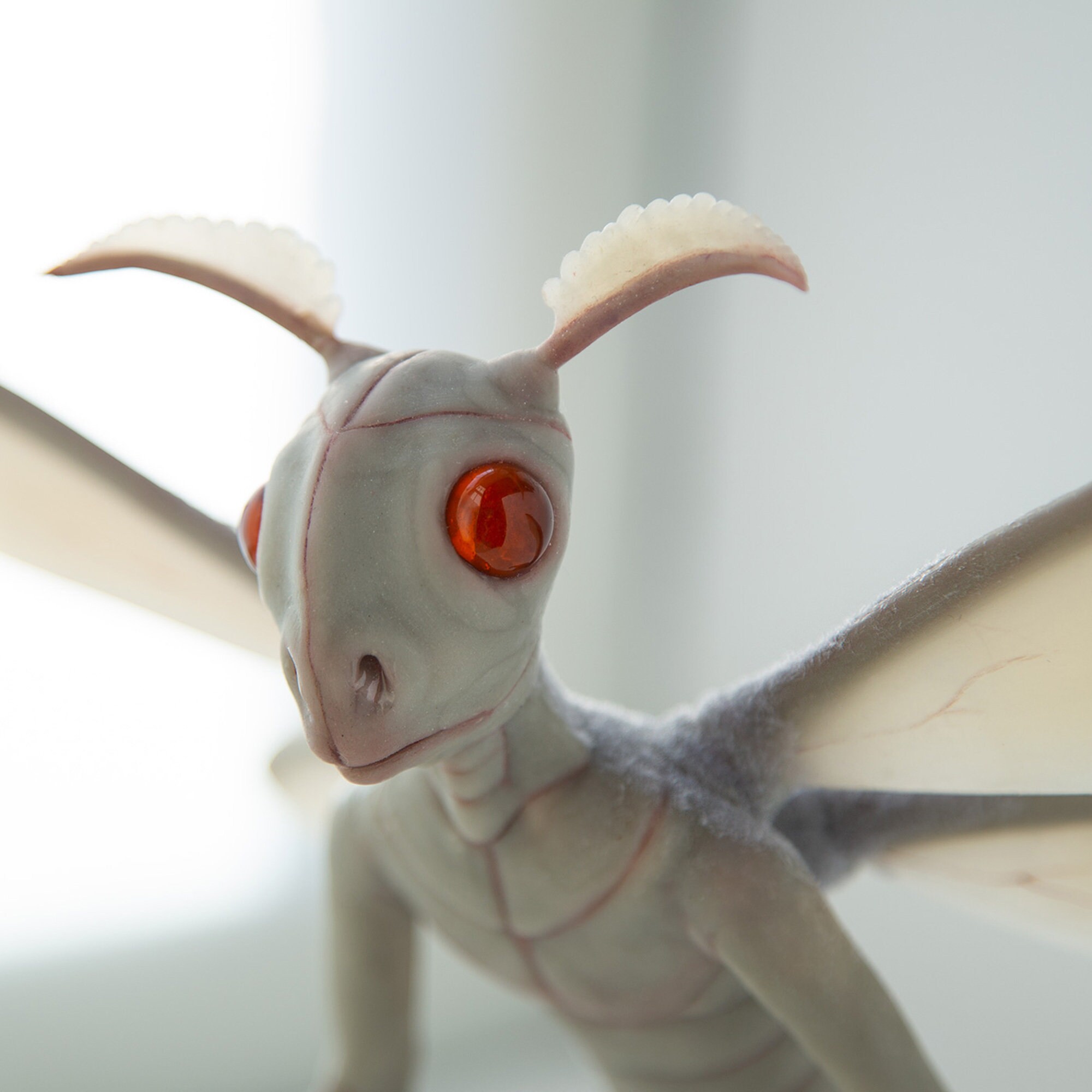Mothman of West Virginia Weird Sculpture, Cryptid Art Doll - Mythical ...
