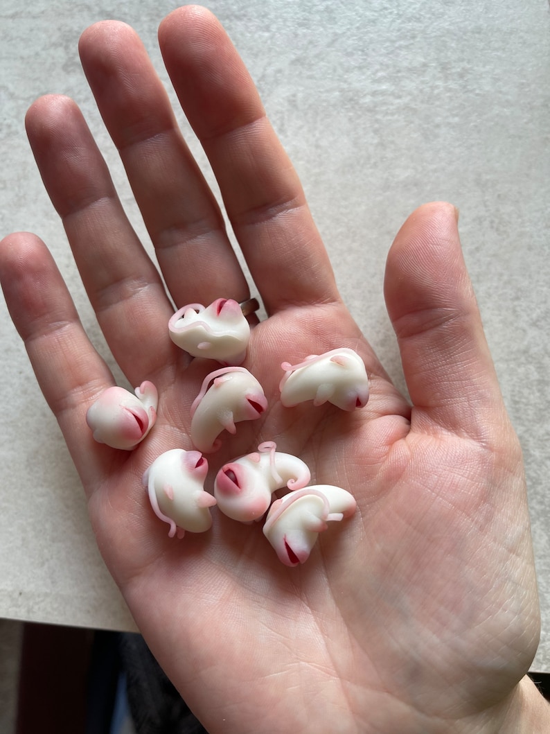 Polymer Clay Baby Alien Embryo Tadpole Necklace by Cocoontoy - Etsy