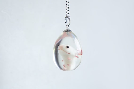 Axolotl Fetus Embryo Jewelry Polymer Clay and Epoxy Resin | Etsy