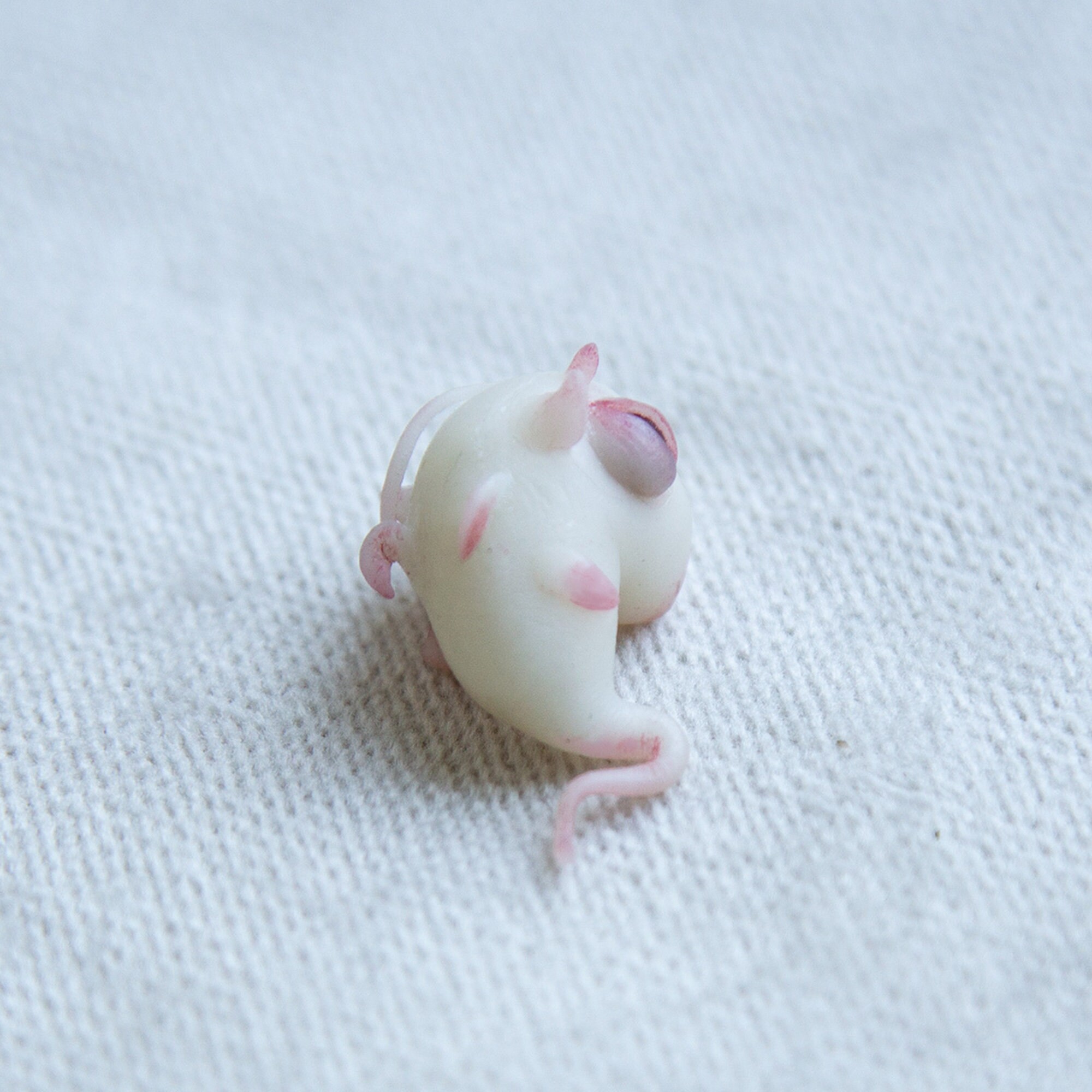 Polymer Clay Baby Dragon Embryo Sculpture - Fantasy Monster Spawn Fetus ...