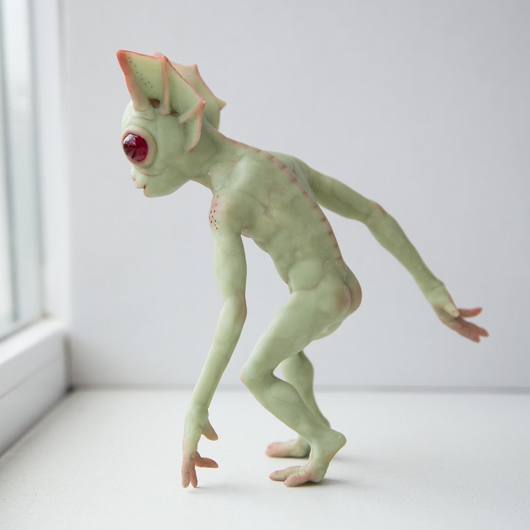Hopkinsville Goblin of Kentucky, Creepy Cute Weird Green Goblin Doll ...
