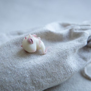 Polymer Clay Baby Dragon Embryo Sculpture - Fantasy Monster Spawn Fetus ...
