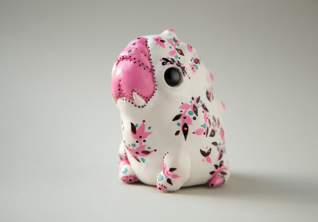 Polymer Clay Baby Alien Warthog Weird Sculpture With Handpainted ...