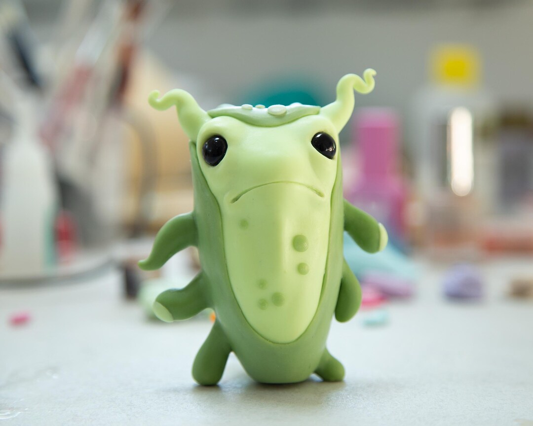 Cool and Weird Germ Microbe Figurine in Anime Style, Polymer Clay ...