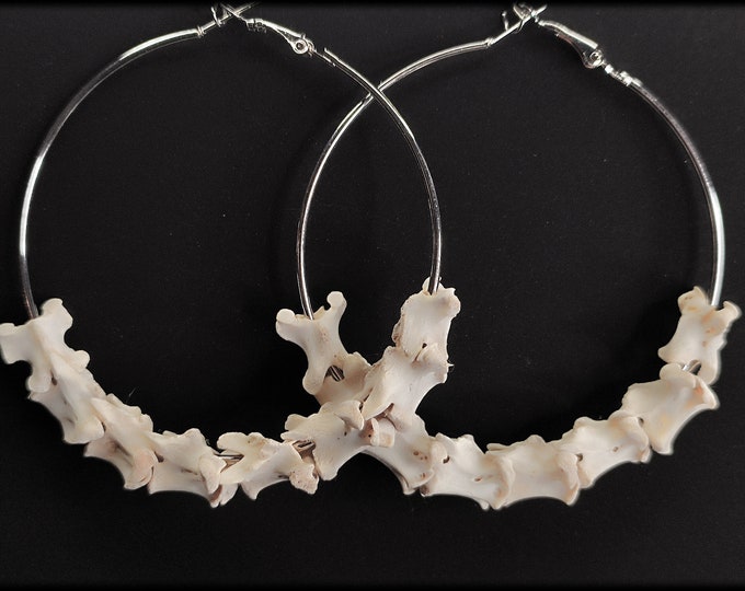 Bone Earrings With Spikes // Natural Jewelry, Bone Jewelry, Witch ...