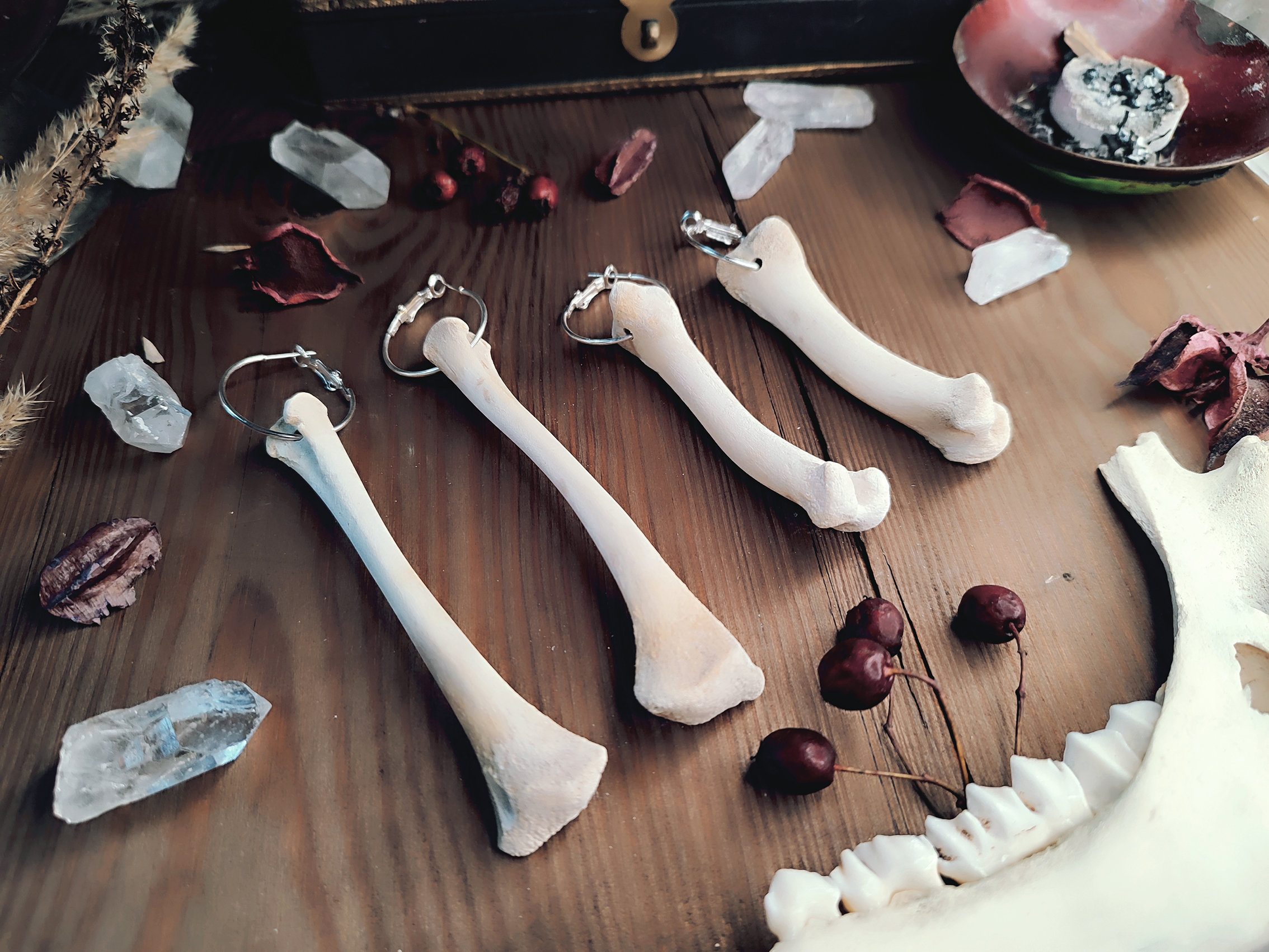 Bone Earrings in 2 Sizes // Natural Jewelry Bone Jewelry - Etsy