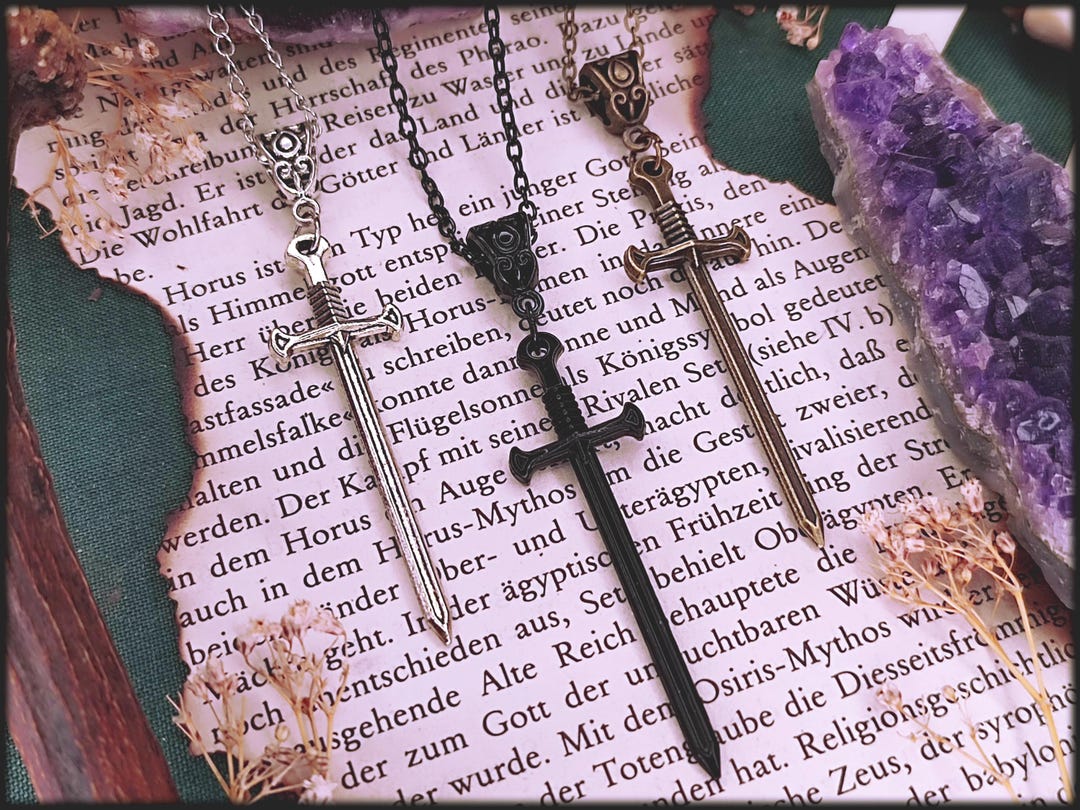 Occult Sword Necklace in 4 Colors // Occult Jewellery, Witch Necklace ...