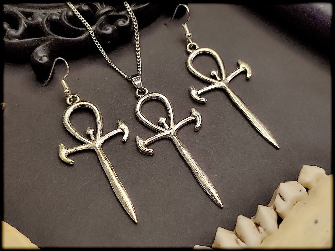 Vampir Ankh Kreuz 'symbol Des Lebens' Schmuckset // Lebensschleife ...