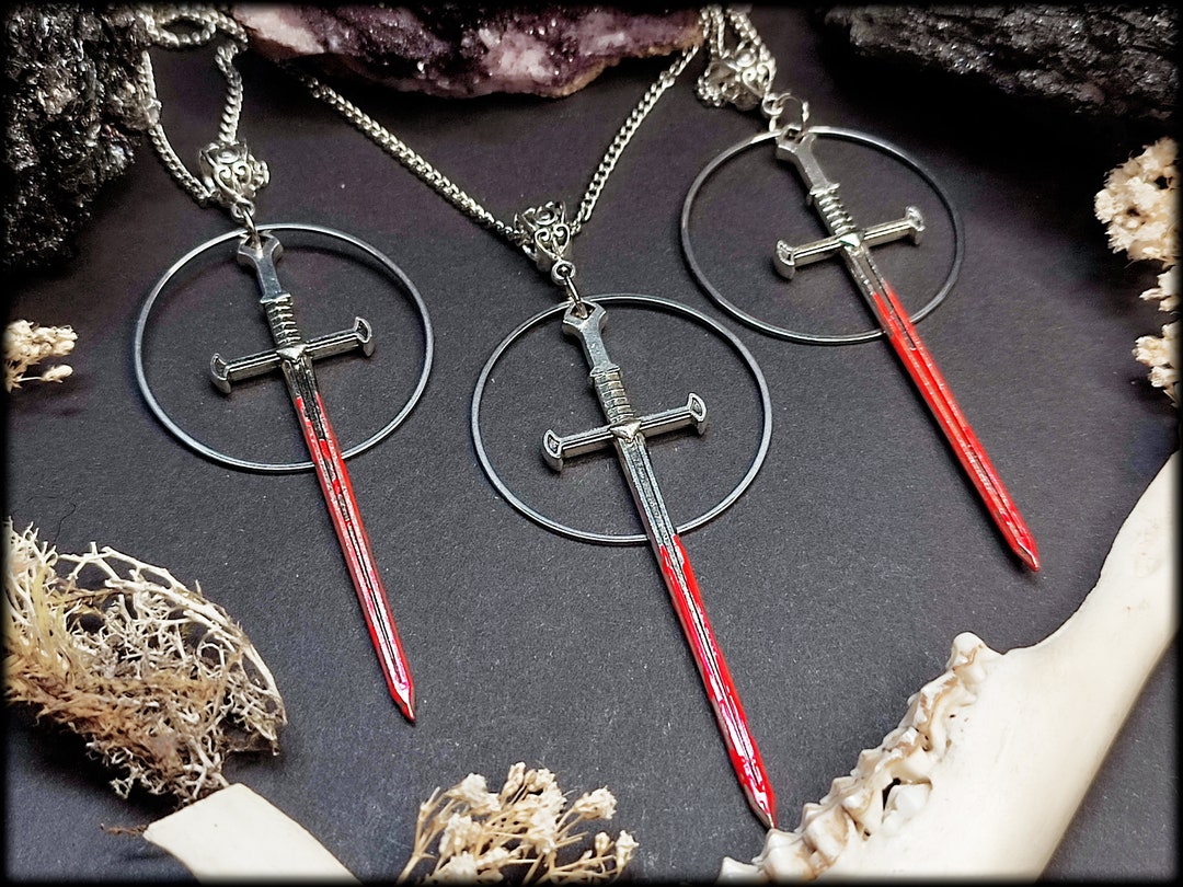 Occult Sword Necklace in 2 Colors // Occult Jewellery, Witch Necklace ...