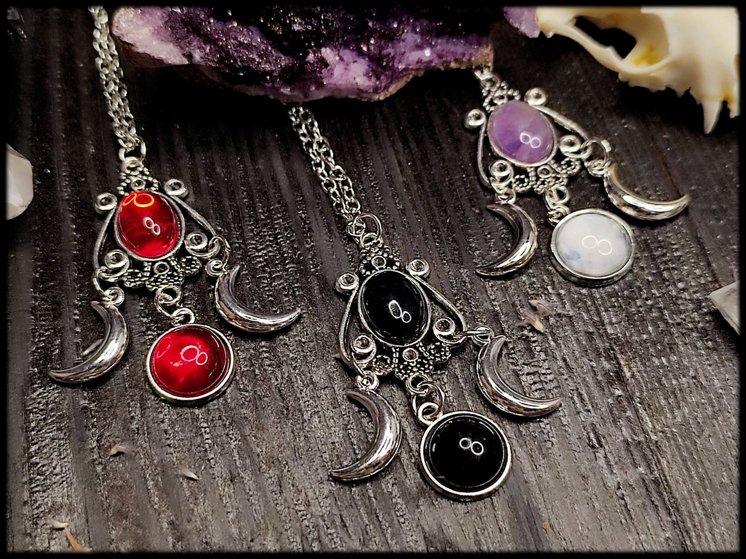 Gothic Triple Moon Necklaces // Gothic Necklace, Gothic Jewelry, Moon ...