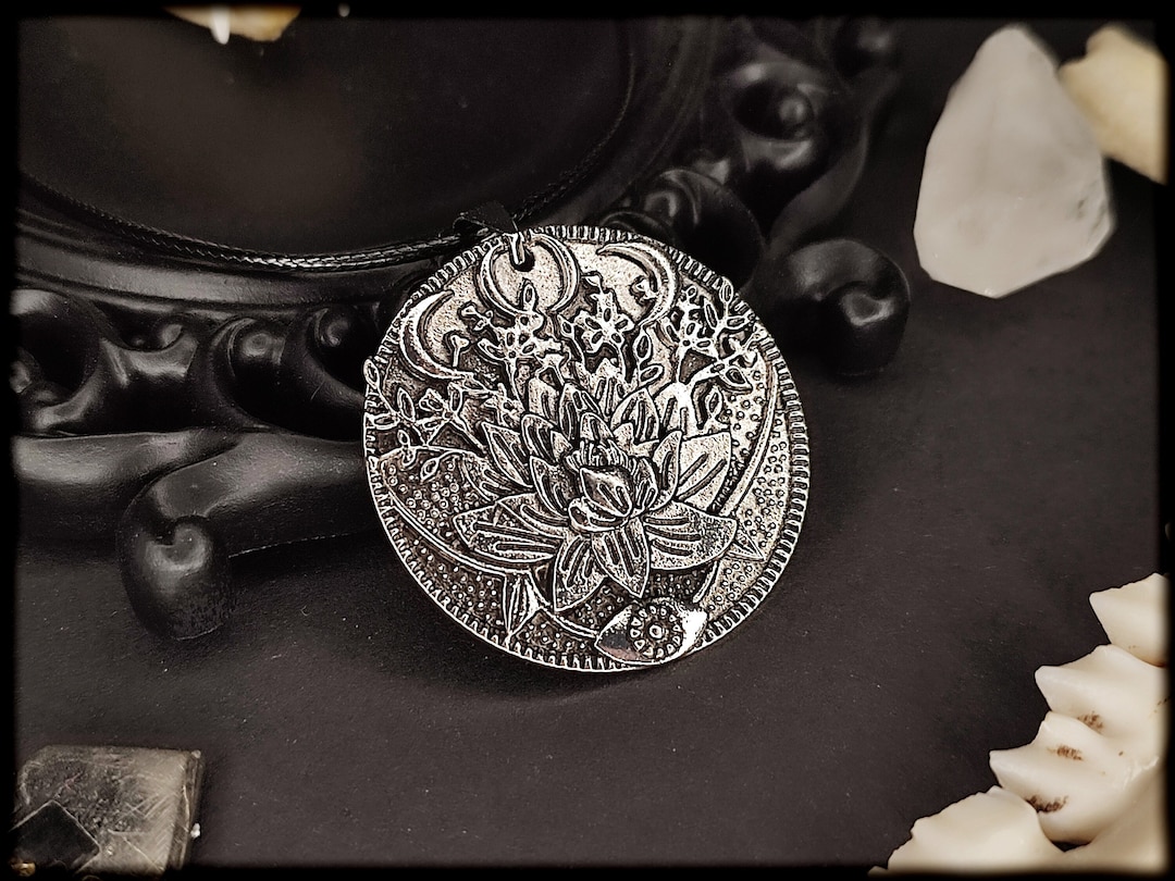 Lotus Triple Moon Amulet // Protection Seal, Magic Seal, Witch Seal ...