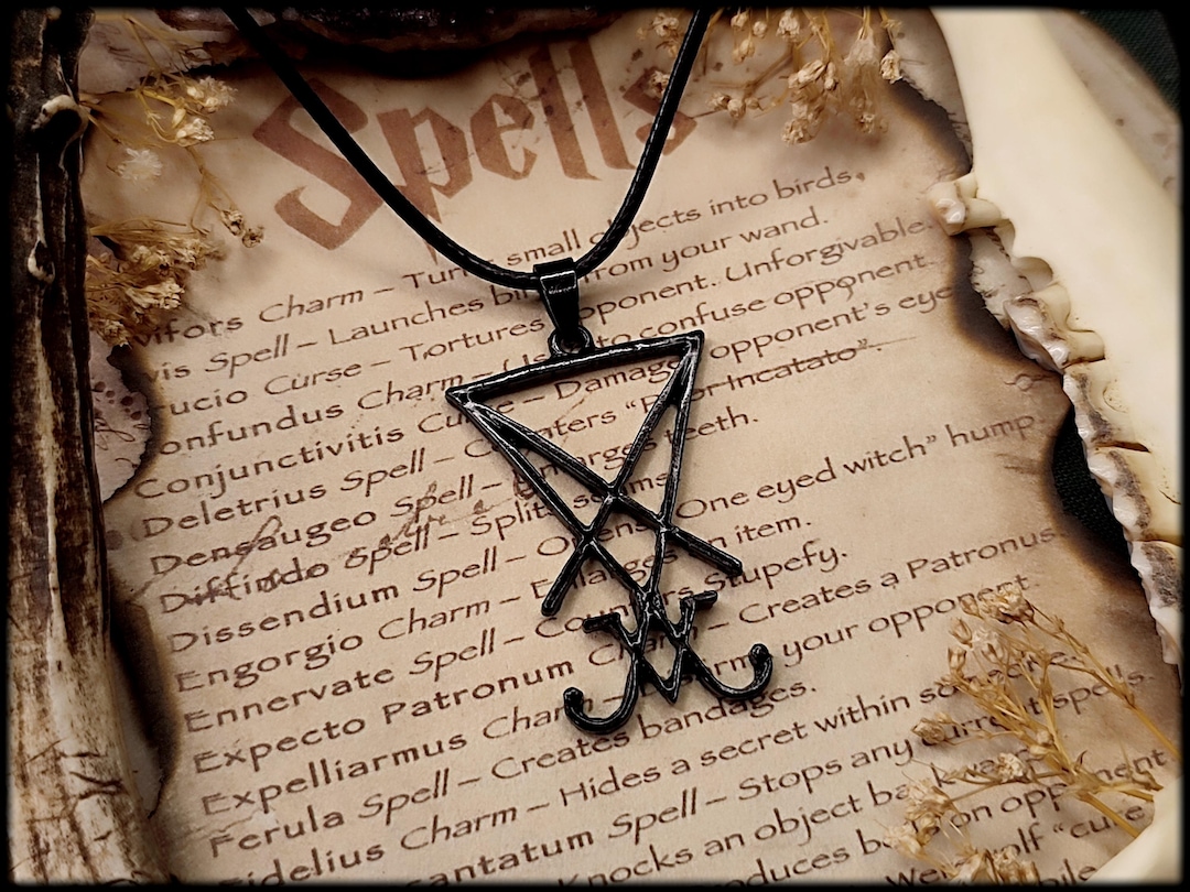 Sigil of Lucifer Necklace // Witch Necklace, Witch Jewelry, Luciferian ...
