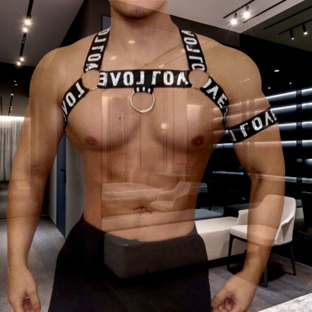 MADE TO ORDER Mens Harness Gay Clubwear Costumes Shoulder Body Chest ...