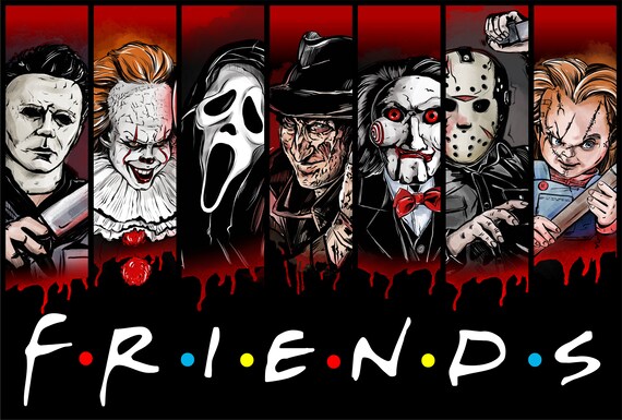 Horror Movie Wrap Tumbler // Friends Inspired tumbler // - Etsy México