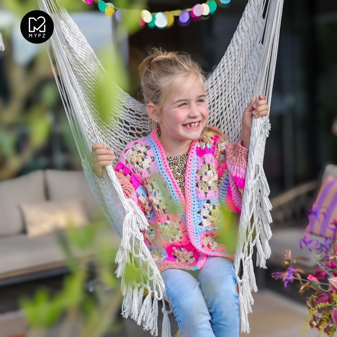 Dutch Crochet Pattern Flowergranny Cardigan Maia for Children - Etsy