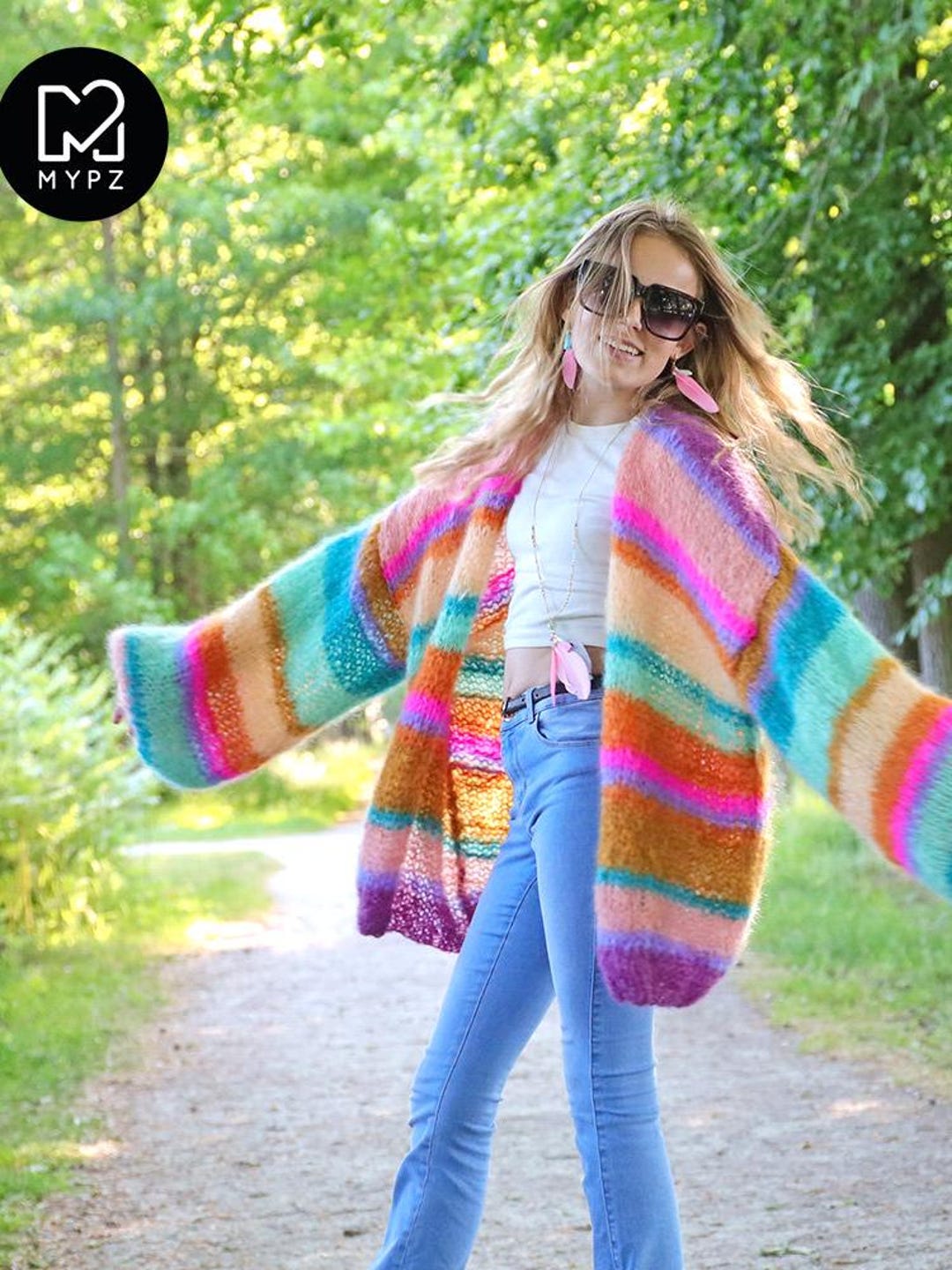 Dutch Knitting Pattern – MYPZ Basic Light Mohair Cardigan Crystal No10 ...