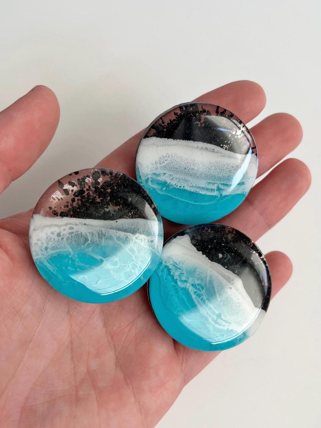 Magnets Set of 3 Bora Blue Wave - Etsy