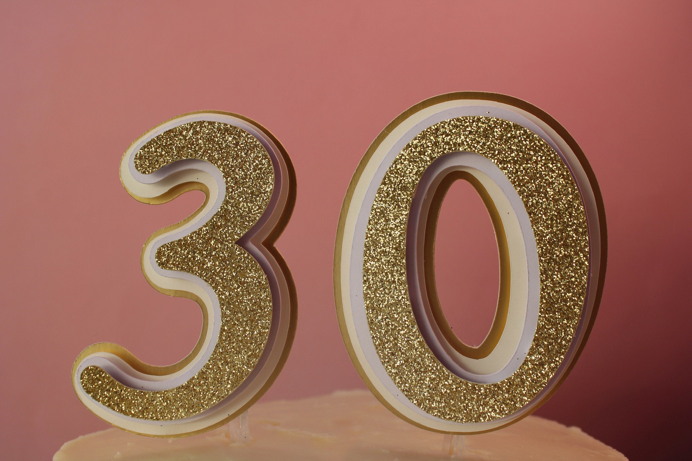 3D Number Cake Topper - Etsy