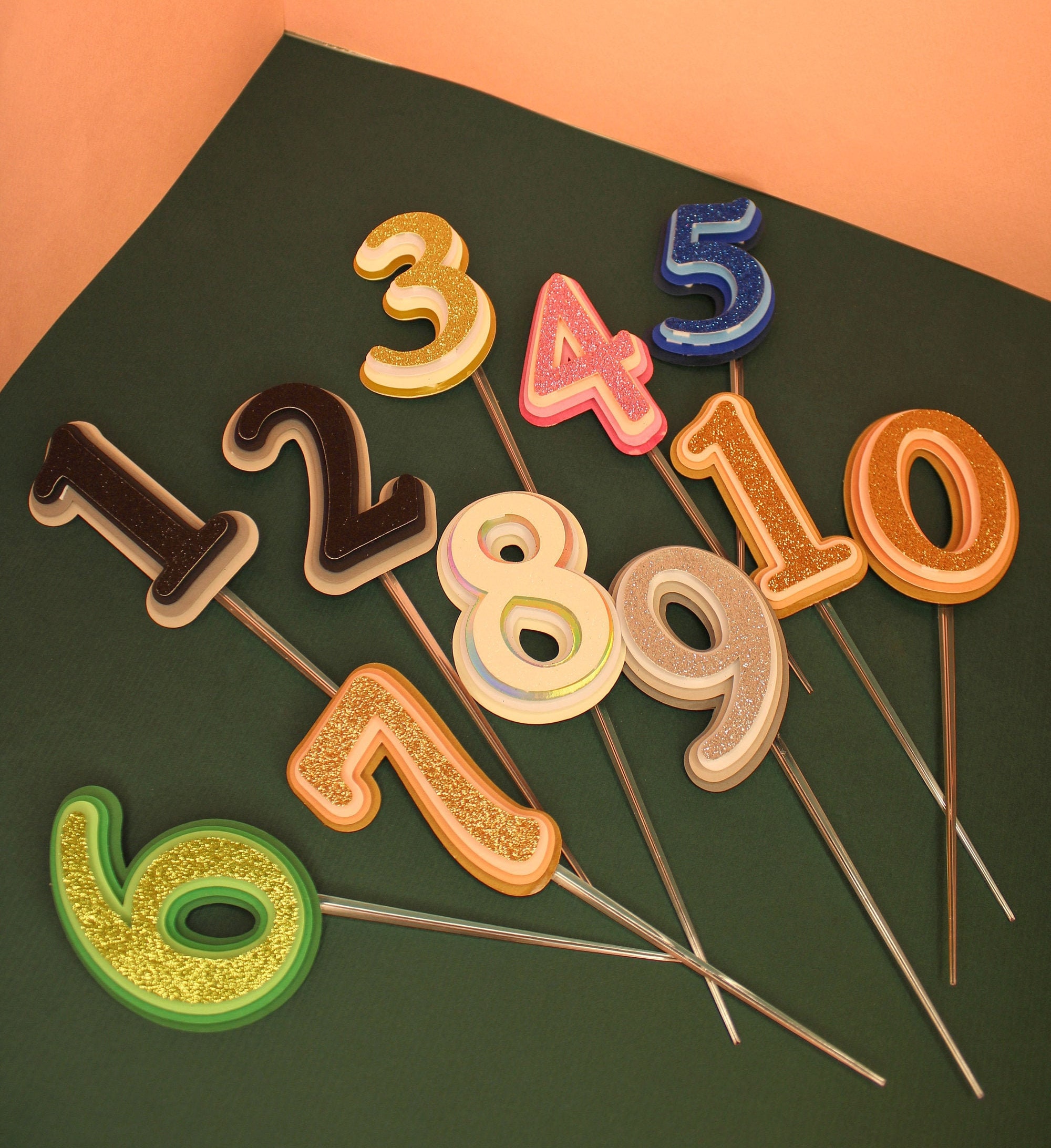 3D Number Cake Topper - Etsy