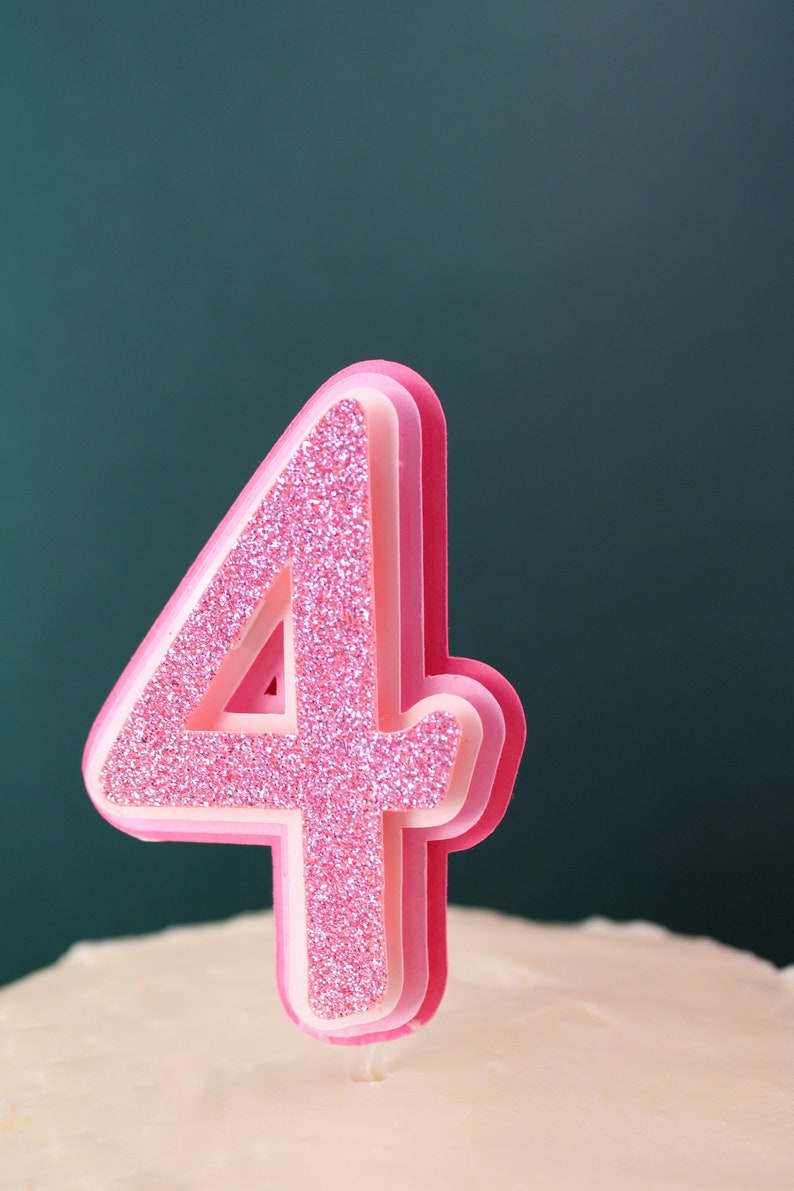 3D Number Cake Topper - Etsy