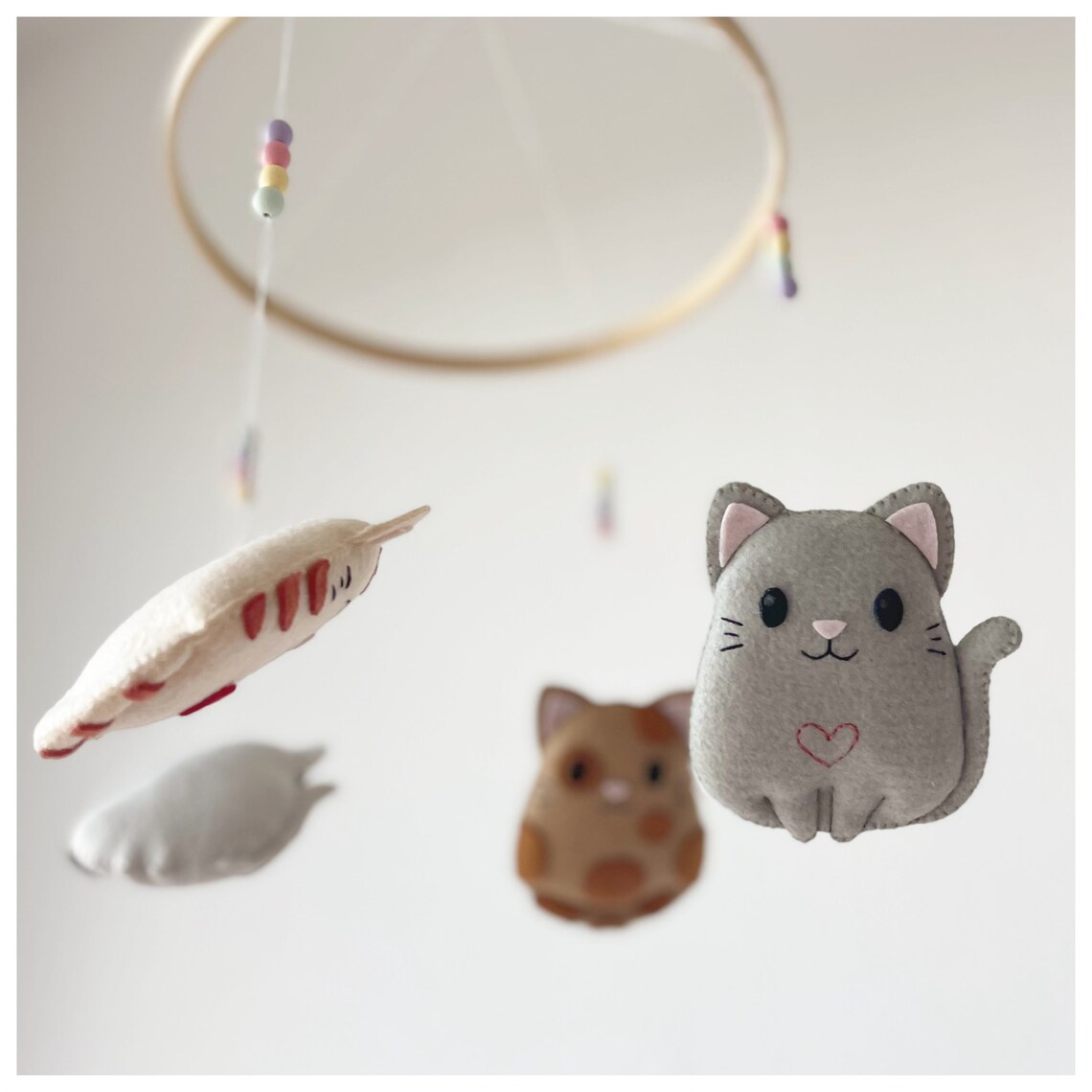 Minimalist Baby Mobile Cats - Kitten Mobile - Cat Crib - Rainbow Baby ...