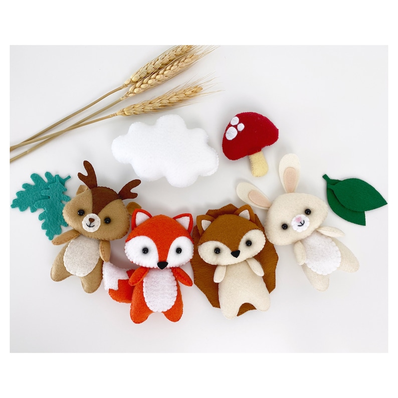 Mobile Baby Wild Animals Forest Mobile Mobile Felt - Etsy
