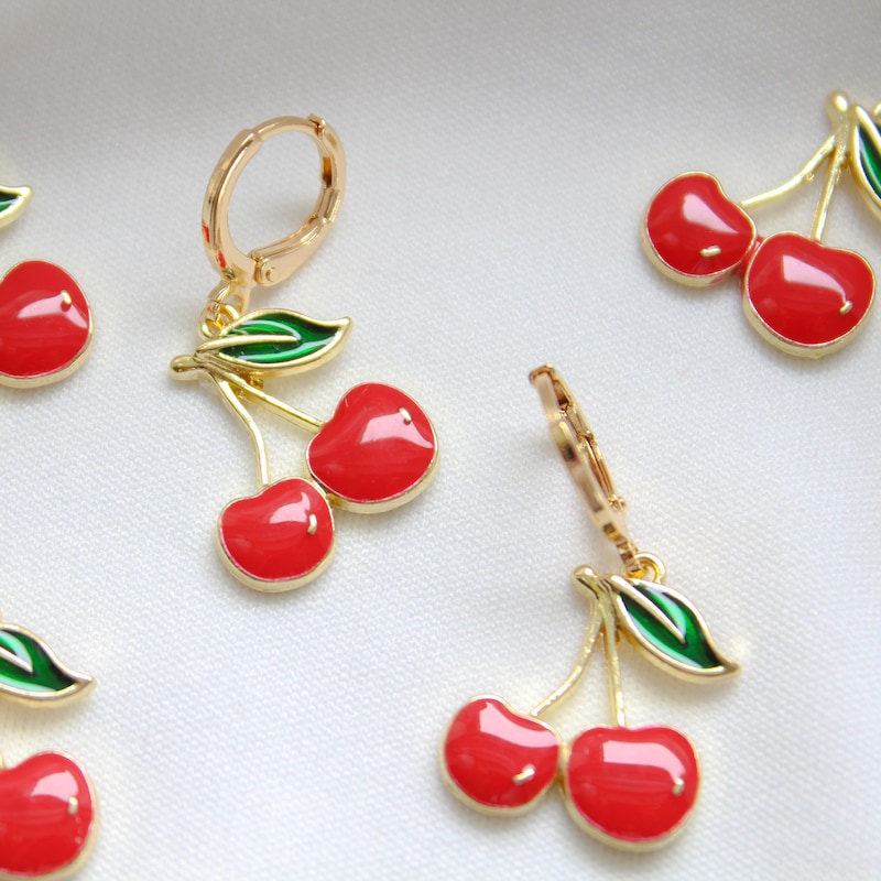 Cherry Earrings - Etsy