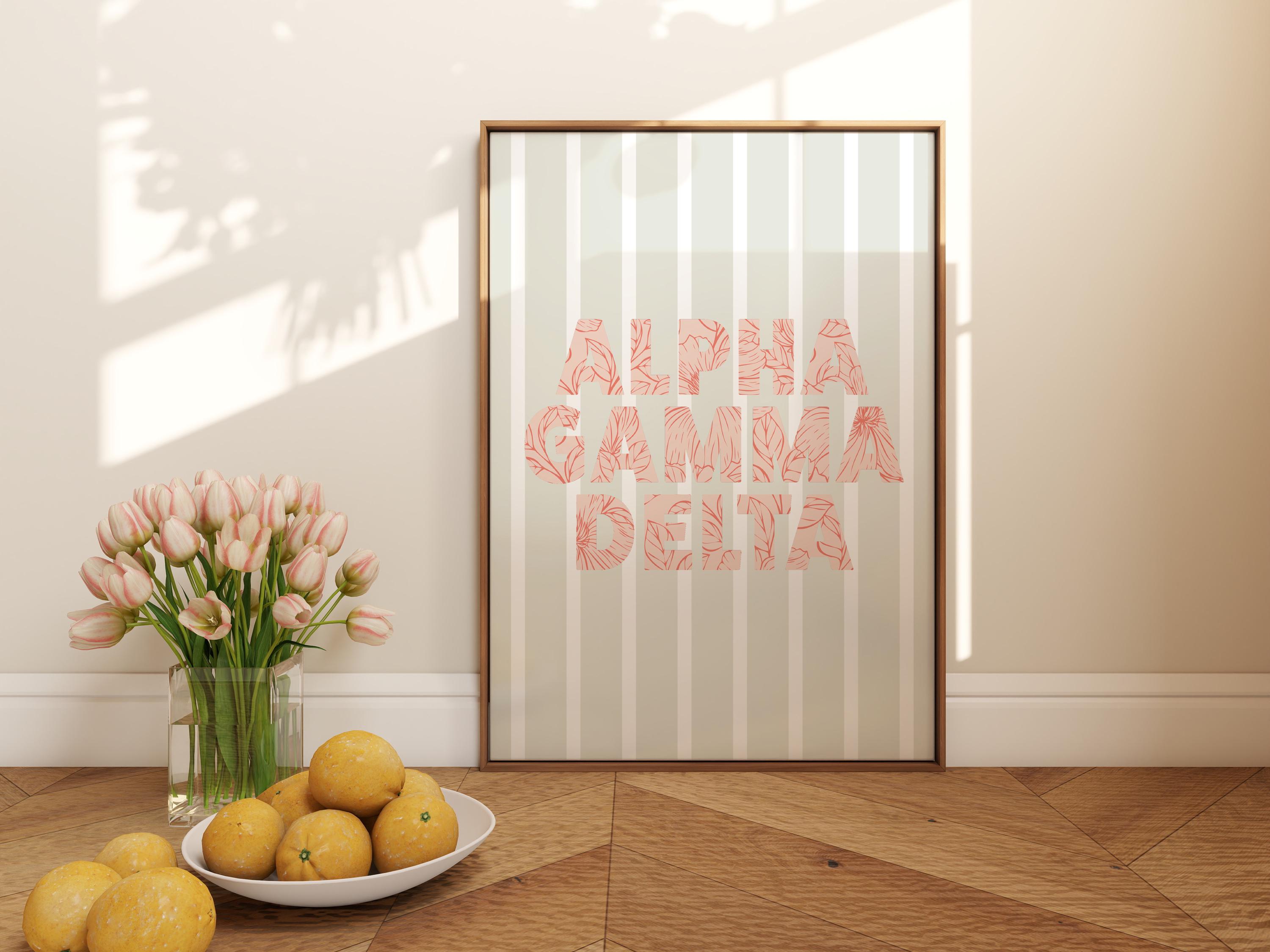 Alpha Gamma Delta Art, Sorority Wall Art, AGD Print, AGD Wall Art ...