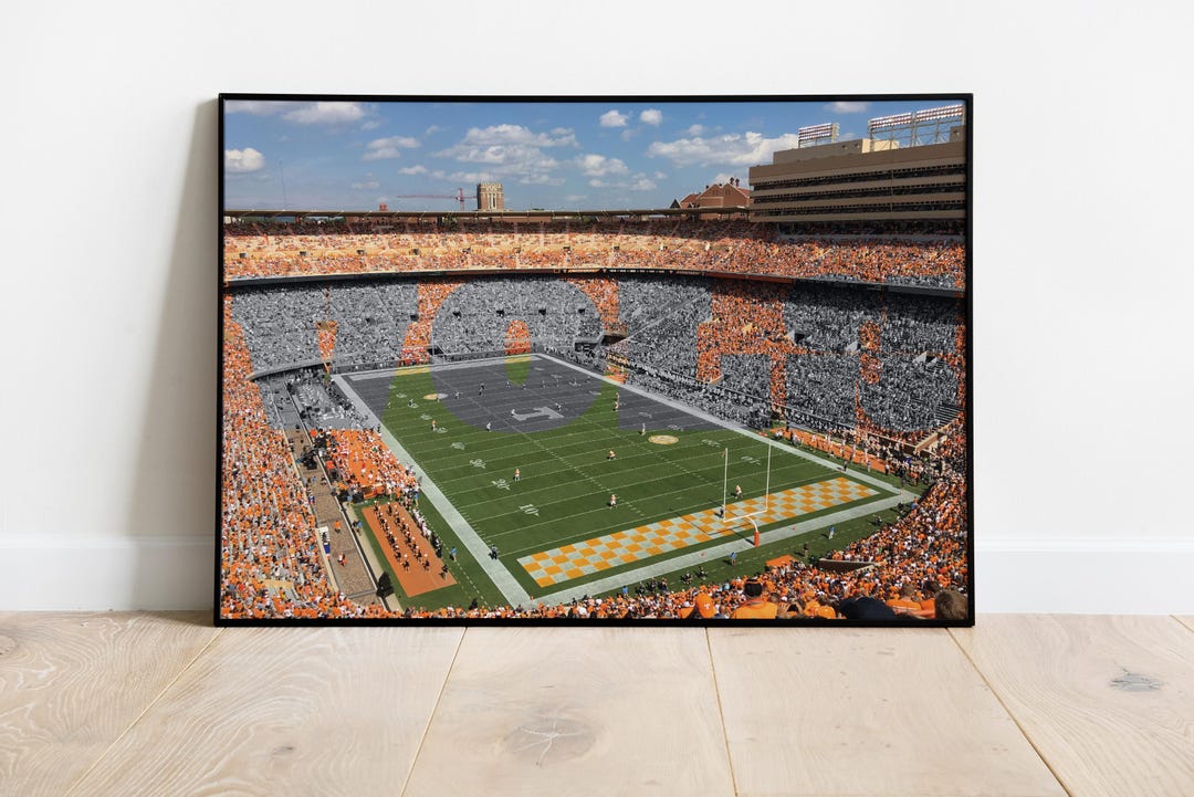 Tennessee Football Print, College Wall Art, Tennessee Artwork, Vols ...