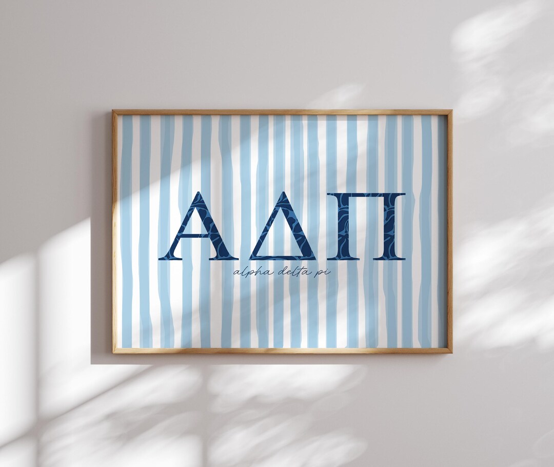 Alpha Delta Pi Art, Sorority Wall Art, Adpi Print, Alpha Delta Pi Wall ...