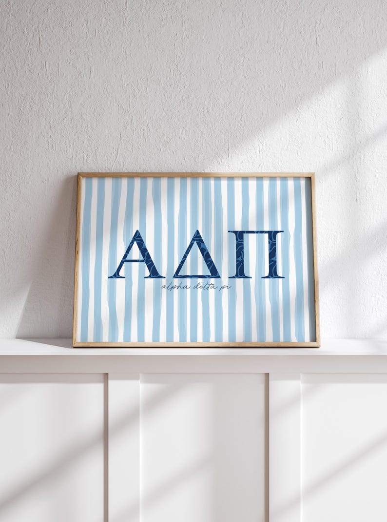 Alpha Delta Pi Art, Sorority Wall Art, Adpi Print, Alpha Delta Pi Wall ...