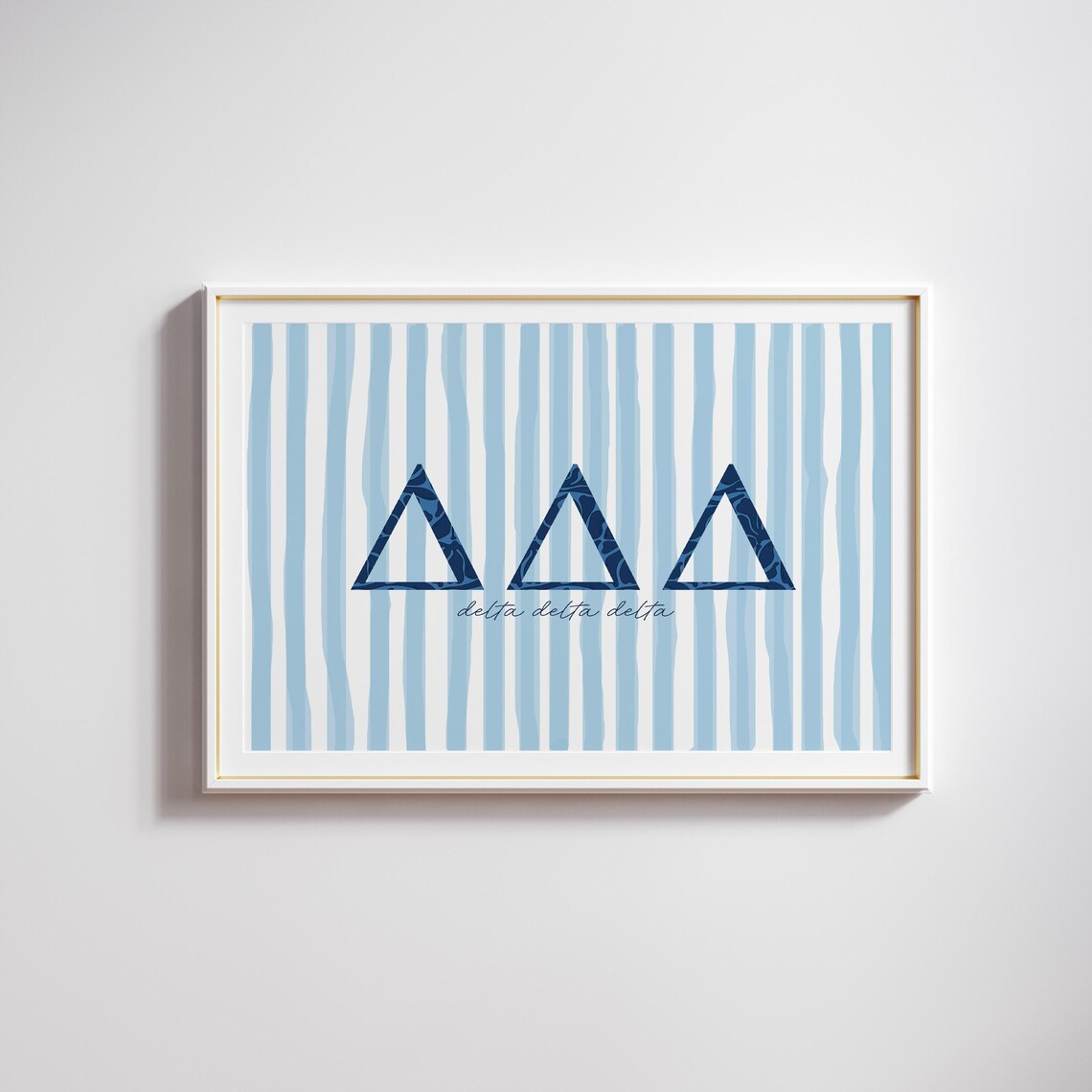Delta Delta Delta Art, Sorority Wall Art, Tri Delt Print, DDD Wall Art ...