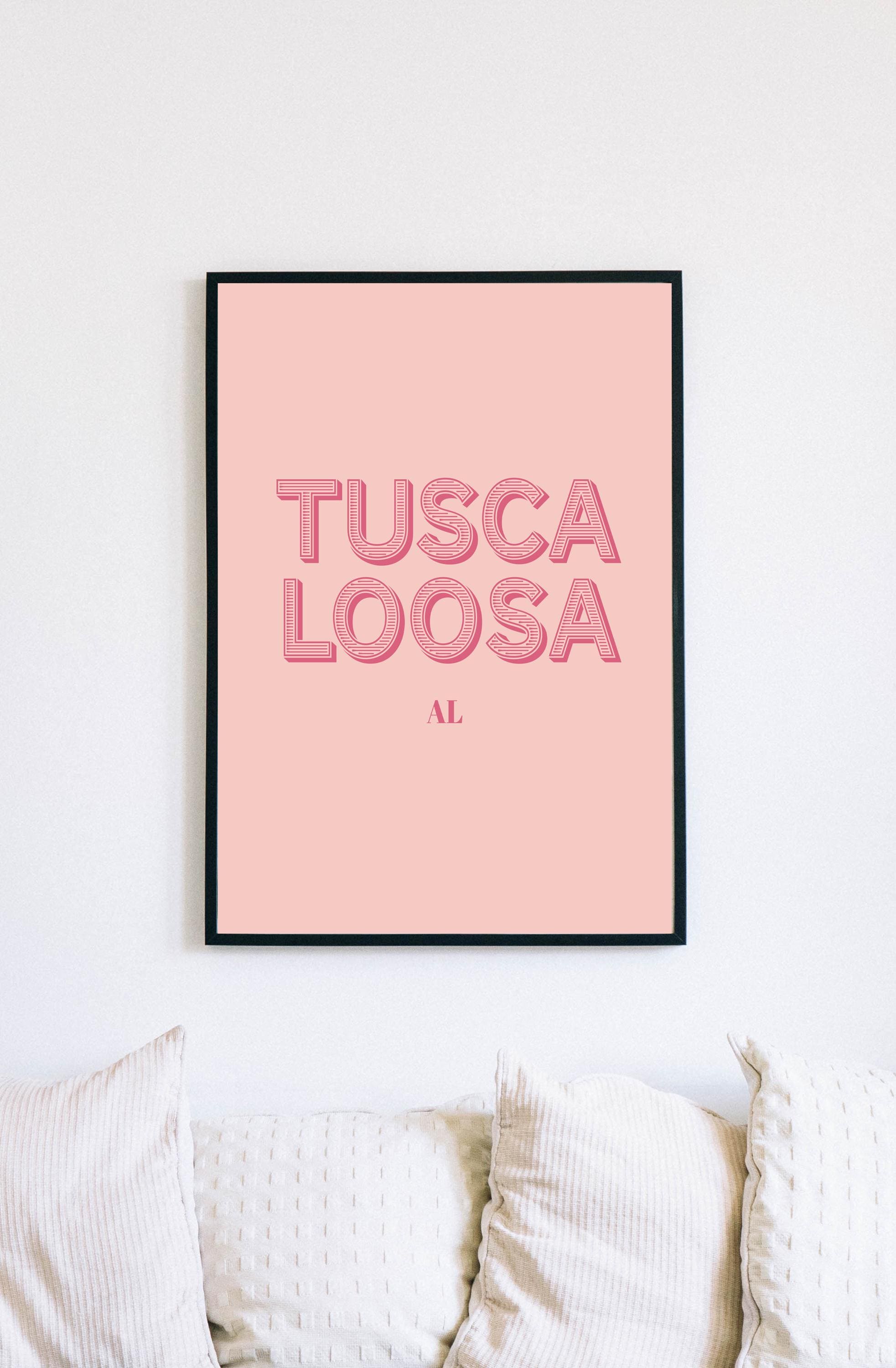 Alabama Print, College Wall Art, Tuscaloosa Print, Bama Wall Art, Dorm ...