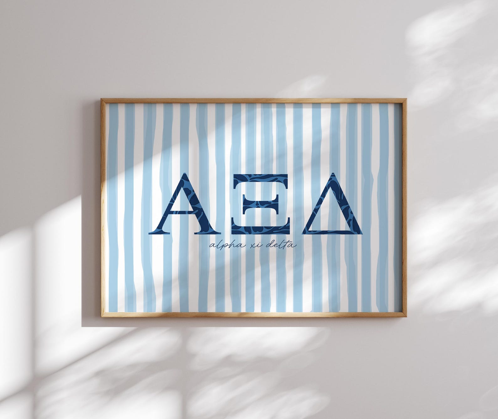 Alpha Xi Delta Art, Sorority Wall Art, AXID Print, Alpha Xi Delta Wall ...