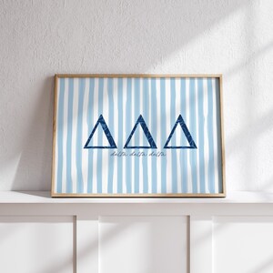 Delta Delta Delta Art, Sorority Wall Art, Tri Delt Print, DDD Wall Art ...