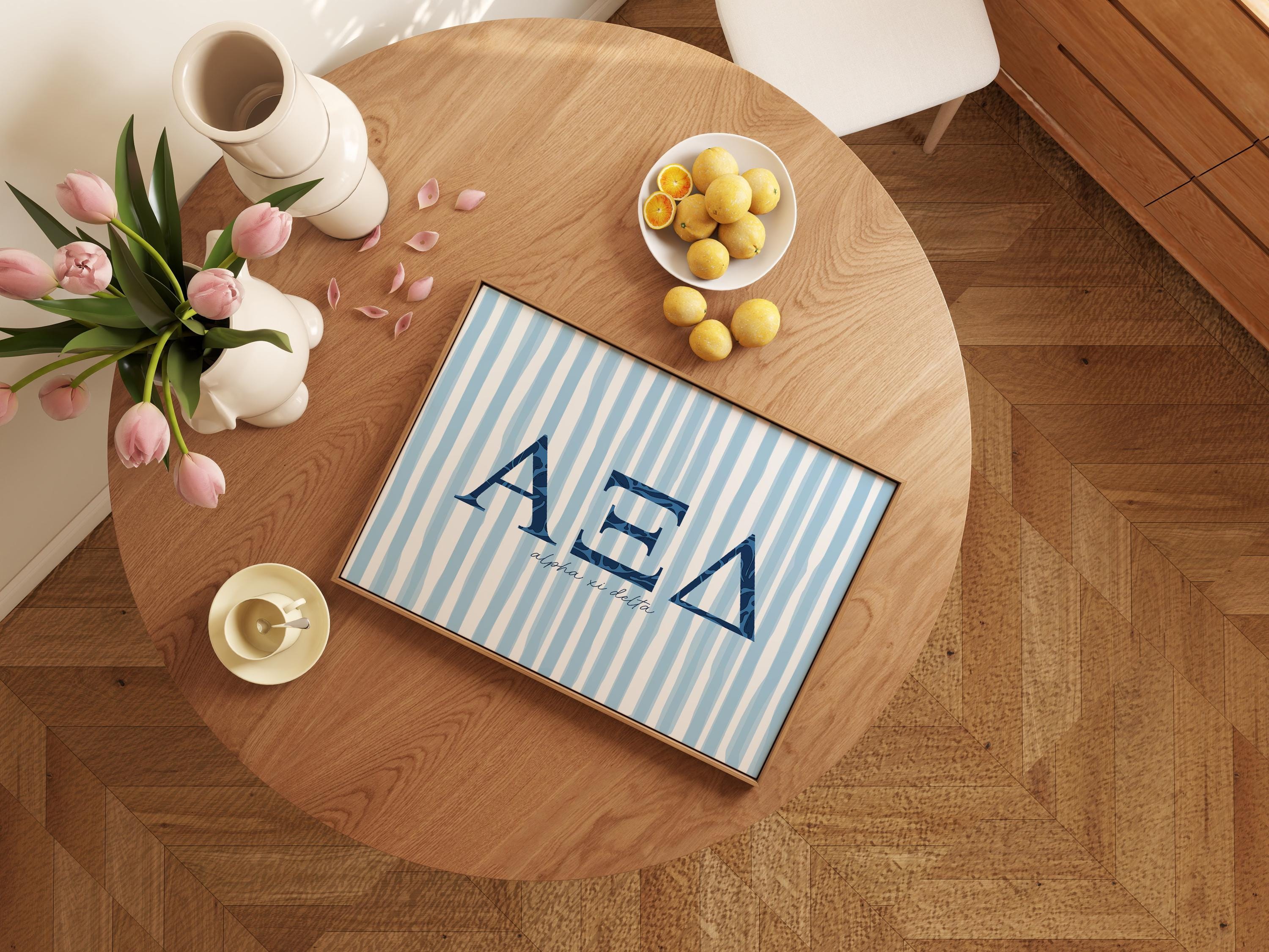 Alpha Xi Delta Art, Sorority Wall Art, AXID Print, Alpha Xi Delta Wall ...