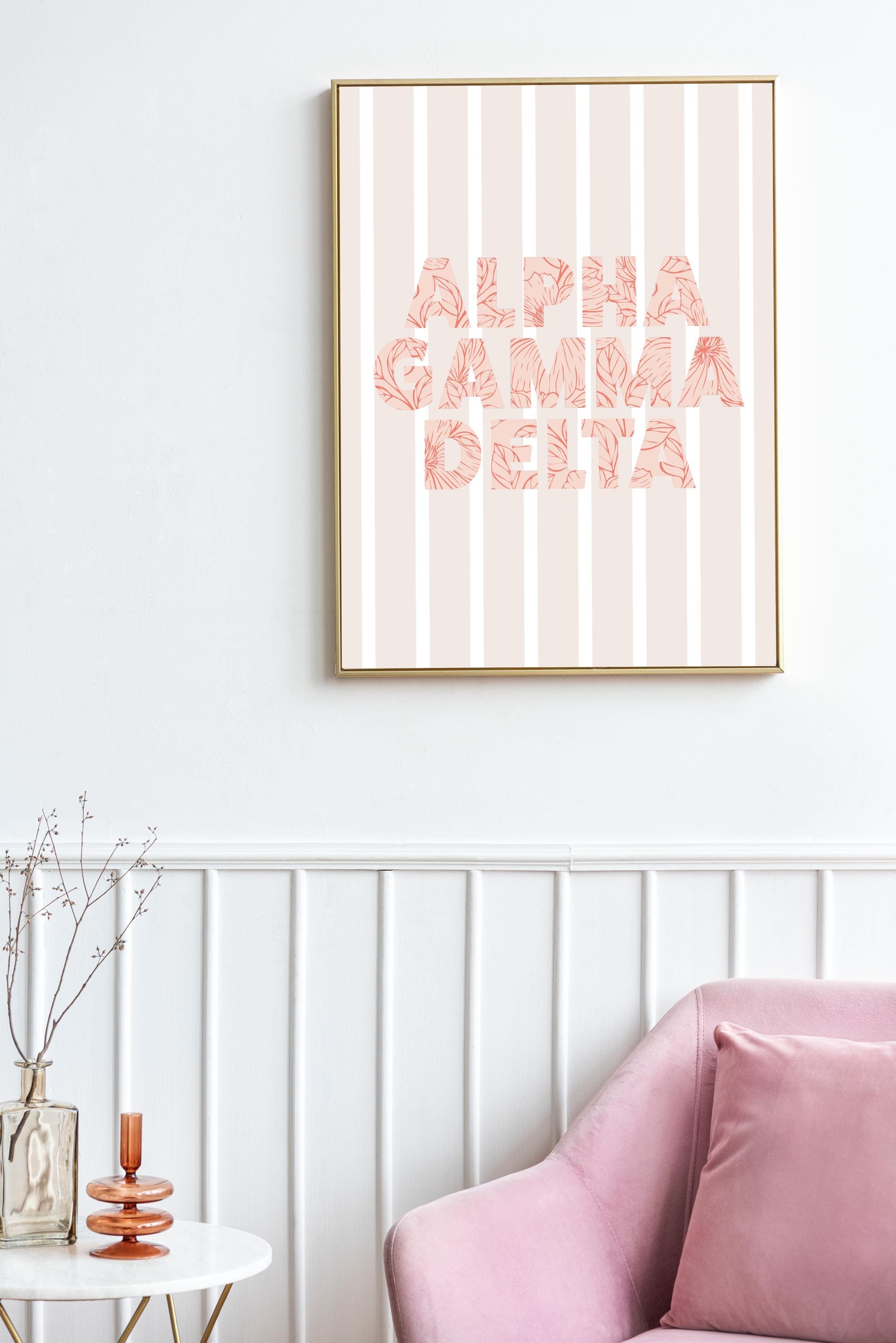 Alpha Gamma Delta Art, Sorority Wall Art, AGD Print, AGD Wall Art ...