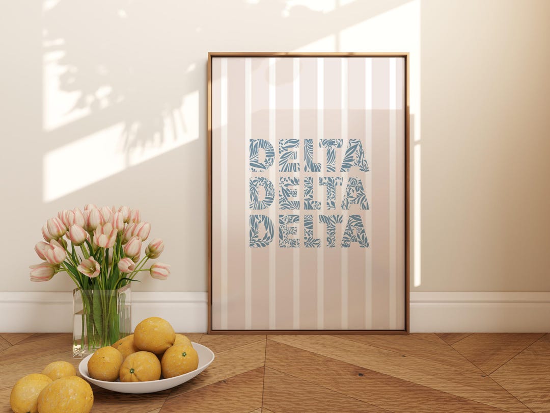 Delta Delta Delta Art, Sorority Wall Art, Tri Delt Print, DDD Wall Art ...