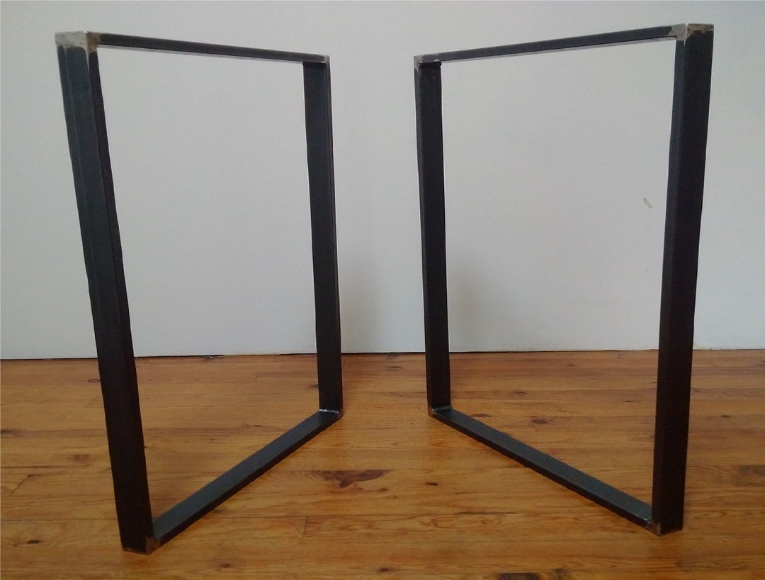 Custom Made Rectangle Metal Table Legs - Industrial & Artisanal Style ...