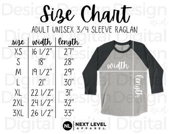 Adult Size Chart | Etsy